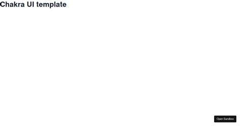 Chakra Ui Template Codesandbox