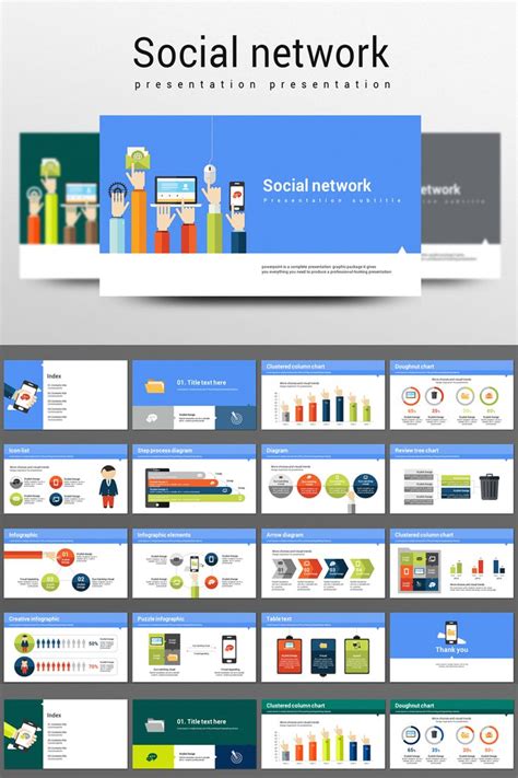 Social Network Powerpoint Template 98557 Templatemonster Social