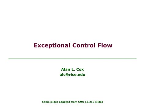 Ppt Exceptional Control Flow Powerpoint Presentation Free Download
