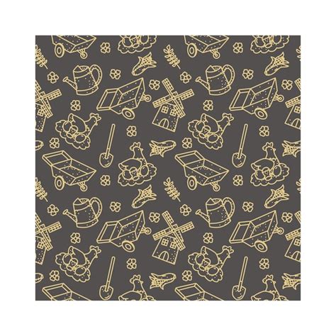 Premium Vector Seamless Pattern Farming Ilustration Design