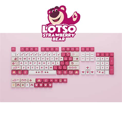 95mm Disney Pixar Strawberry Bear Lotso 122 Keycaps Class Xda Profile