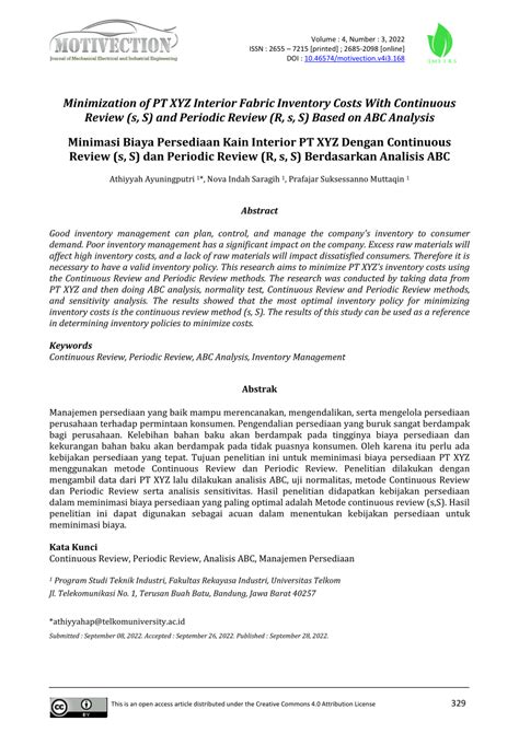 pdf minimization of pt xyz interior fabric inventory costs with