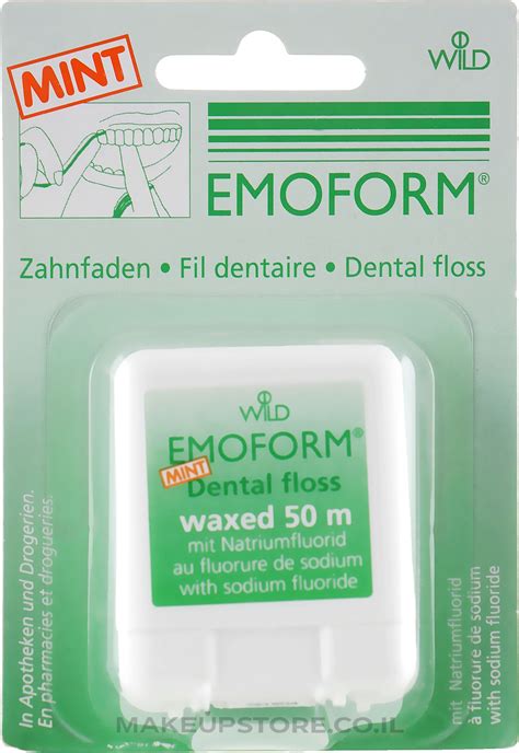 ‫ Il Dr Wild Emoform חוט דנטלי עם שעווה ופלואוריד נענע‬