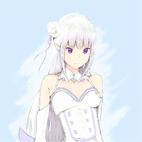 Emilia Fanart Re Zero By Nishiroji On Deviantart