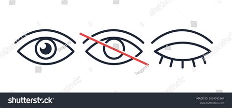 Visible Invisible Password Concept Eye Line 库存矢量图（免版税）2054585264