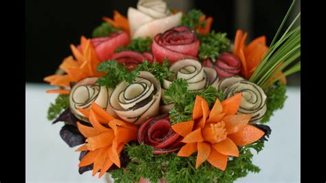 цветы из овощей Flowers From Vegetables Youtube