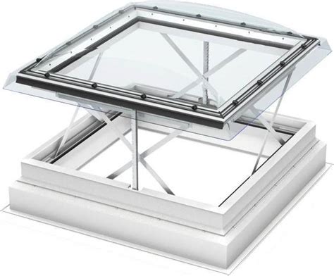 Velux Flat Roof Smoke Vent Timber Aluminium Roof Window Triple Pane