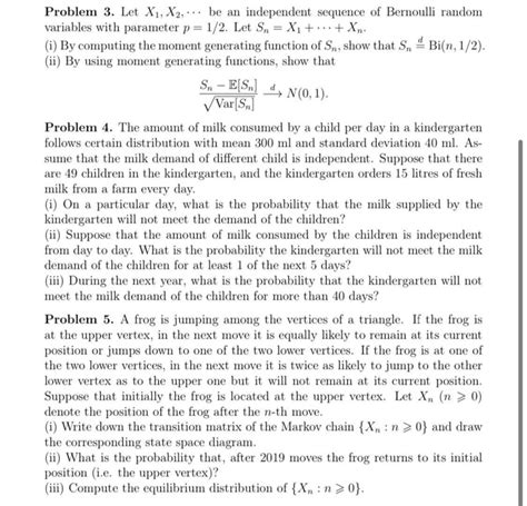 Solved Problem Let X X Be A Sequence Of Chegg