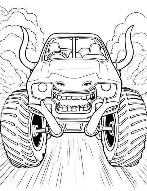 Monster Truck Coloring Pages Free Printable 18 Monster Truck Coloring