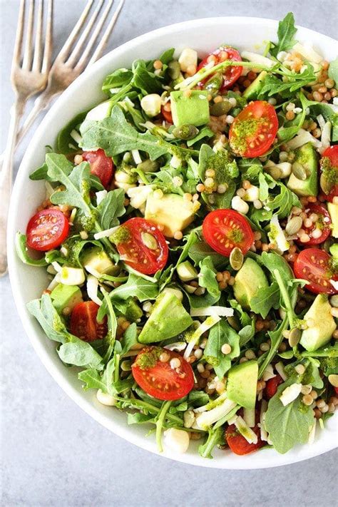 Summer Arugula Salad With Basil Vinaigrette Two Peas And Their Pod