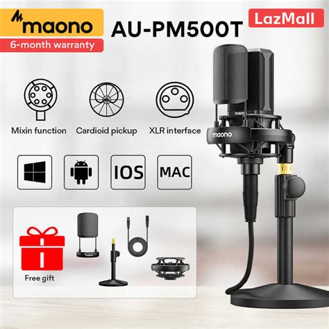 Pm500 MAONO XLR Condenser Microphone Na May 34Mm Large Diaphragm ...