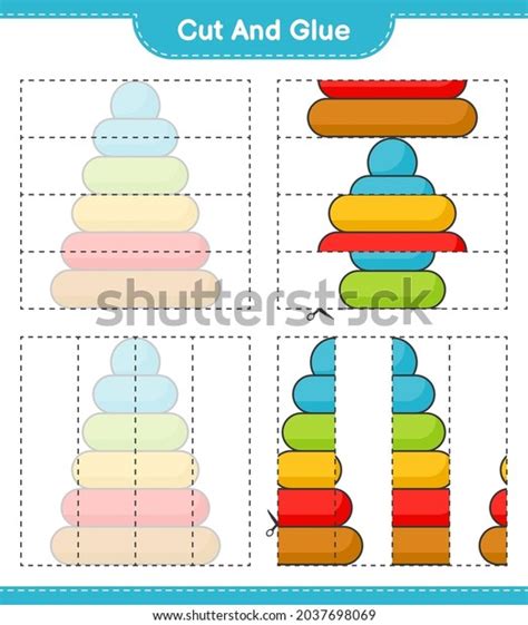 Cut Glue Cut Parts Pyramid Toy Stock Vector Royalty Free 2037698069