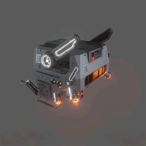Sci Fi Drone Rendered In Eevee Rblender