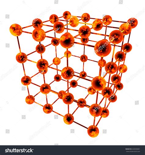 Atom Square 3d Rendered Illustration Stock Illustration 263030681