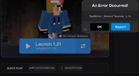 Typeerror Invalid Version 121 Labymod Idea