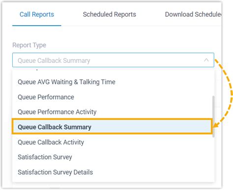 Queue Callback Summary Report