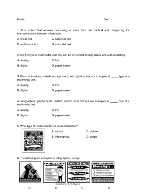 Pre Test Post Test Pdf Infographics