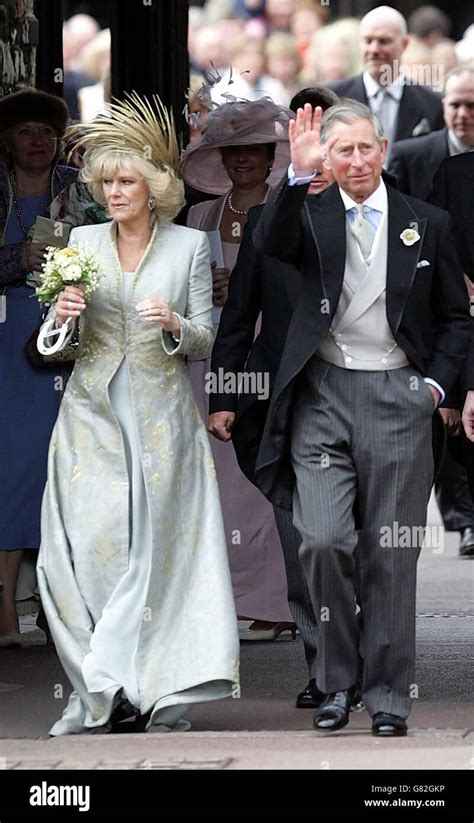 Couple De Mariage Royal Pleine Longueur Camilla Parker Bowles Banque De