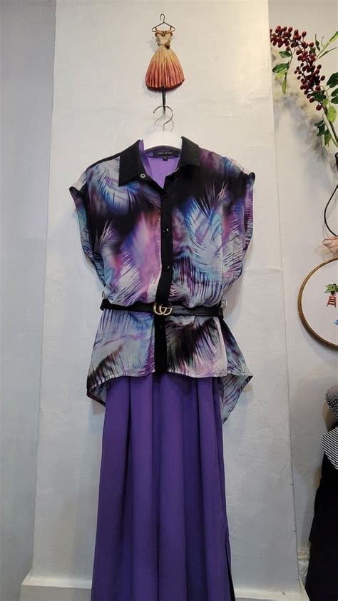 산드로 실크 퍼플 블라우스 세컨웨어헬로마켓