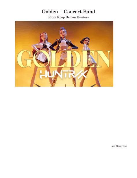Golden Kpop Demon Hunters Huntrx Sheet Music For Trombone Tuba