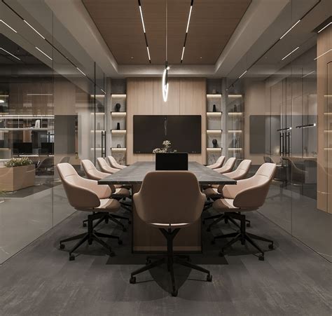Modern Industrial Office Behance Conference Room Design Office