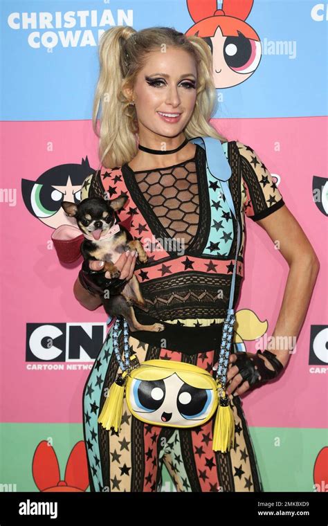 Paris Hilton Arrives At The Christian Cowan X The Powerpuff Girls