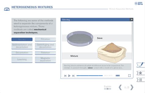 Mixture Separation Methods The Following Are Some Of The Methods Used To Separate The