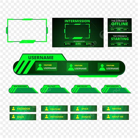 Gaming Twitch Panels Vector Hd PNG Images Twitch Overlay Facecam And