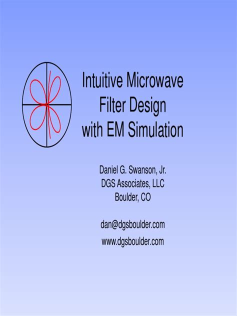 Eumw 2017 Workshop Swanson Intuitive Microwave Filter Design Pdf