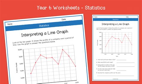 Year 6 Interpreting A Line Graph Worksheets KS2 Statistics Data