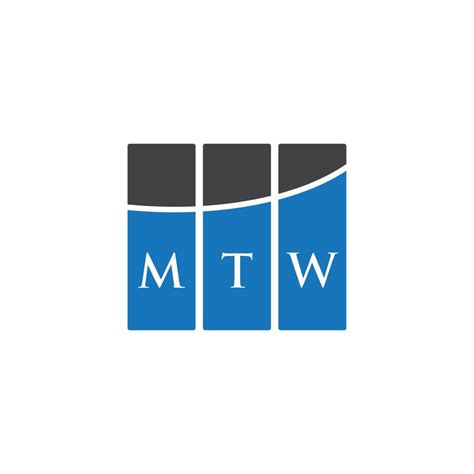 Mtw Letter Logo Design On White Background Mtw Creative Initials