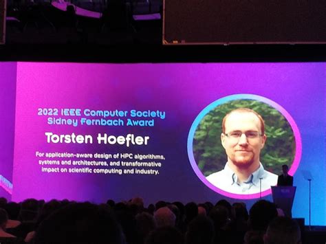 Congratulations To Torsten Hoefler Ethz For His Sidney Fernbach Award Red Sea Project