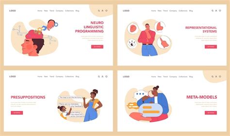 Premium Vector Neurolinguistic Programming Set Sensory Perception Foundational Assumptions