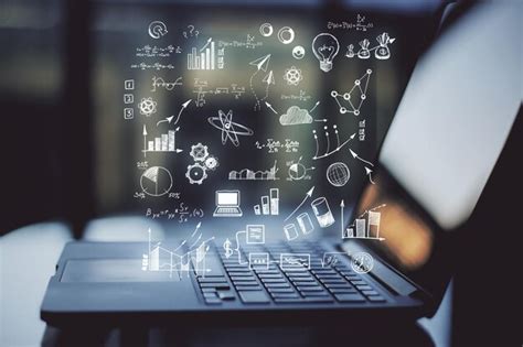 Premium Photo Laptop With Creative Forex Chart