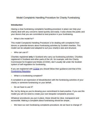 Complaints Procedure Template Br