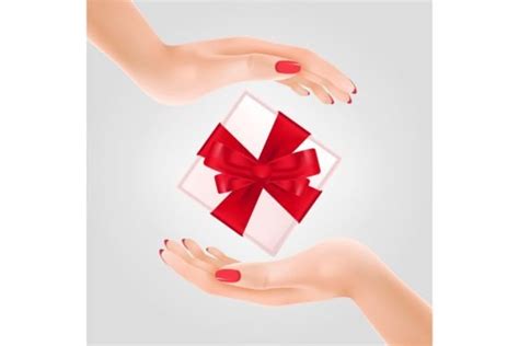 Gift Box Between Two Hands Holiday Off Graphic By Pch Vector