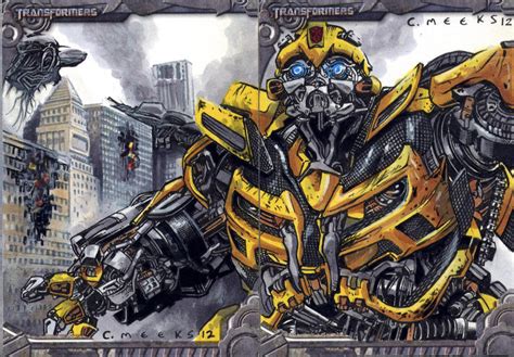 Transformers Sketch Card Close Up Bumblebee By Kapow2003 On Deviantart