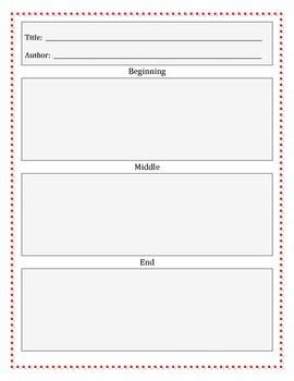 Students Can Use This Graphic Organizer To Retell A Story S Beginning Middle And End They