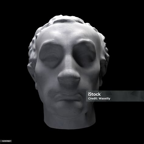 검은 색 배경에 고립 된 머리 흉상 고전 조각의 흑백 3d 렌더링 그림 3차원 형태에 대한 스톡 사진 및 기타 이미지 3차원 형태 고대의 고전 양식 Istock