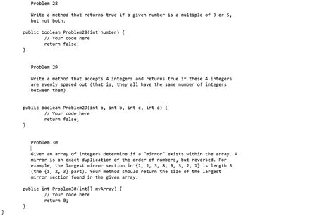 Solved Problem Write A Method That Returns True If A Chegg