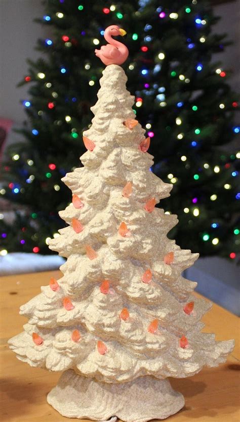 Ceramic Tree Bulbs Flamingo Topper Etsy Ceramic Christmas Tree