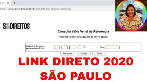 Consulta de valor venal referência Município de São Paulo YouTube