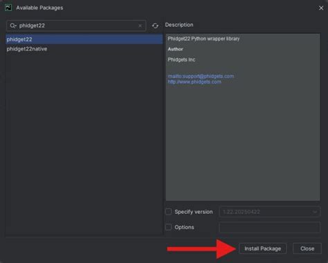Language Python Phidgets Support