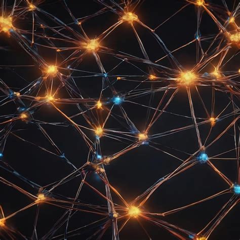 Premium Photo Concept Network On Dark Background 3d Illustration