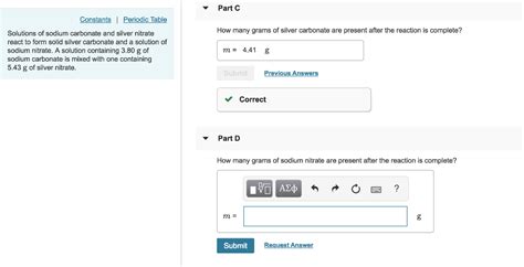 Solved Part C Constants Periodic Table How Many Grams Of Chegg