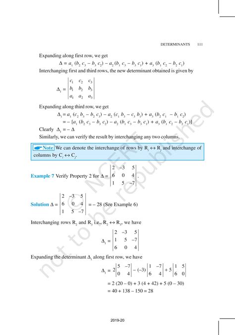 determinants ncert book of class 12 mathematics part i