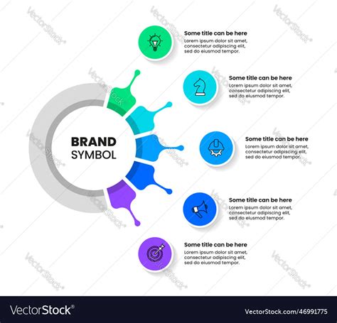 Infographic Template Circle With 5 Steps And Icons