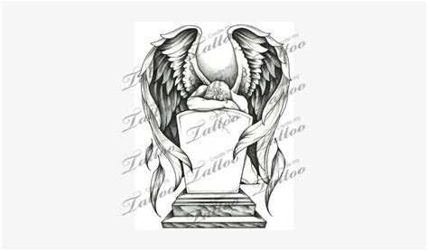 Marketplace Tattoo Grieving Angel And Tombstone Rip Angel Tattoo