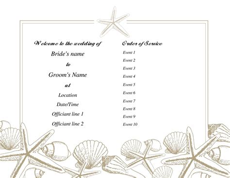 37 Printable Wedding Program Examples And Templates Template Lab