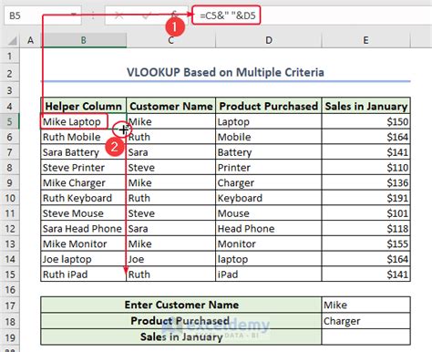 How To Use Vlookup Function On Multiple Rows In Excel